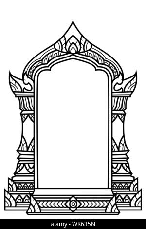 stencil Temple arch Traditional or vintage design for frame and border ...