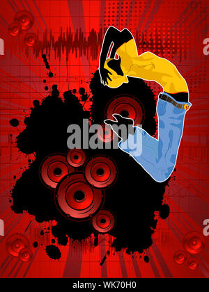 Brochure for disco club, abstract layout Stock Photo - Alamy