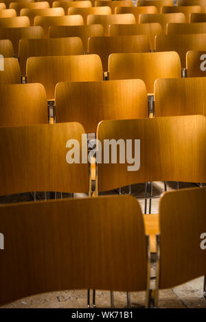 Rows of church chairs, England, UK Stock Photo - Alamy