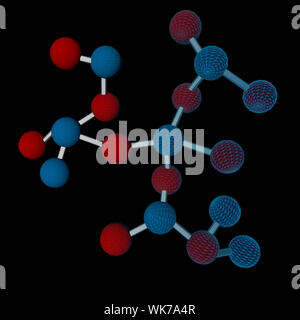Molecule or Molecules Basic Structure on Black Stock Photo - Alamy