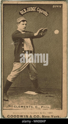 Jack Clements, Philadelphia Quakers, baseball card portrait Stock Photo ...