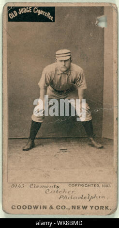 Jack Clements, Philadelphia Quakers, baseball card portrait Stock Photo ...