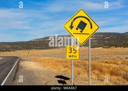 American corner speed limit sign Stock Photo - Alamy