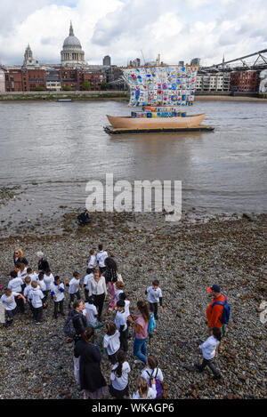 London, UK. 4 September 2019. Pupils from Ark Atwood Primary Academy ...