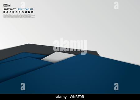 Abstract tech gradient blue overlap of business tone design. Use for ...