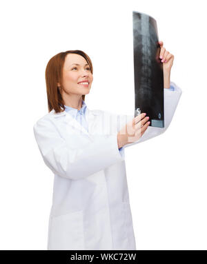 young Asian female doctor studying brain model anatomy medical ...
