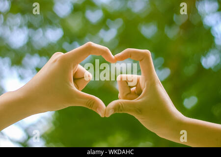 Friends making heart shape with hands Stock Photo: 102165437 - Alamy