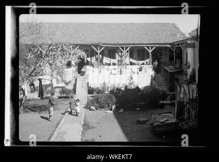 Jewish homes in tenement building, Bukharan Quarter, Jerusalem. 1934 ...