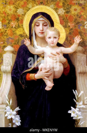William Adolphe Bouguereau, painting, The Virgin with Angels, 1900, oil ...