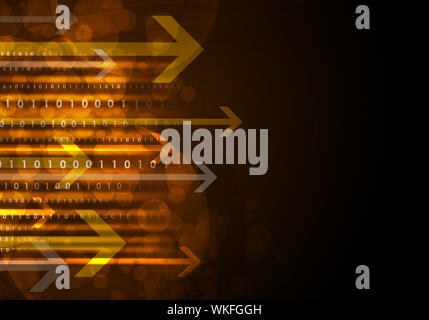 Glowing figures and arrows. Hi-tech technological background Stock Photo - Alamy