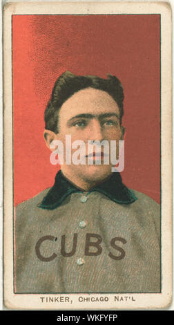 Joe Tinker, a famous baseball player, is pictured with his wife ...