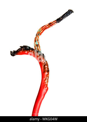 burnt electrical wire Stock Photo - Alamy