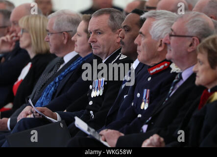 Police Scotland Chief Constable Iain Livingstone lays a wreath as he ...