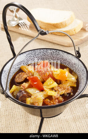 hungarian letcho in a small pot Stock Photo - Alamy
