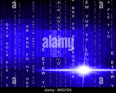 Matrix Glow Representing Light Burst And Code Stock Photo - Alamy