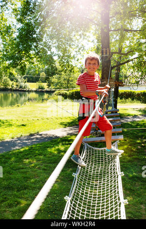 Suspension bridge in the playground Stock Photo - Alamy