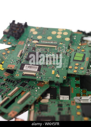 Bunch of Printed Circuit Board. Pile of PCB isolated on white ...