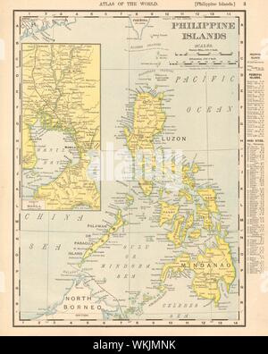 PHILIPPINES: Philippine Islands; map of Manila Bay, 1907 Stock Photo ...
