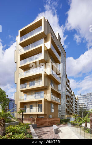 Corner elevation of Faraday House from Circus West Village. Faraday ...