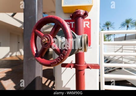 Open fire hydrant - USA Stock Photo - Alamy