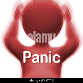 Panic Character Meaning Fear Worry And Distress Stock Photo - Alamy