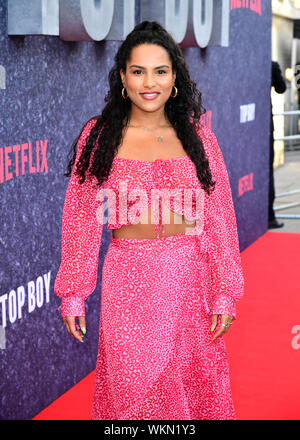 Saffron Hocking attending the UK premiere of Top Boy at the Hackney ...