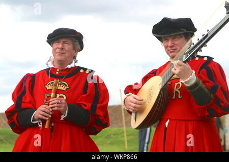 A re-enactment at Tilbury Fort of Queen Elizabeth I's speech to the ...