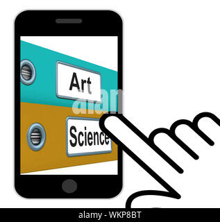 Science Smartphone Displaying Biology Chemistry And Physics Stock Photo ...