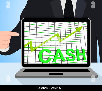 Cash Chart Graph Displaying Increase Wealth Money Currency Stock Photo ...