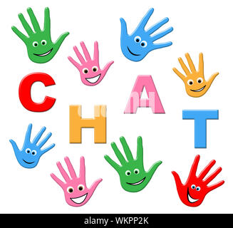 Chatting Chat Meaning Messenger Communicating And Talk Stock Photo - Alamy