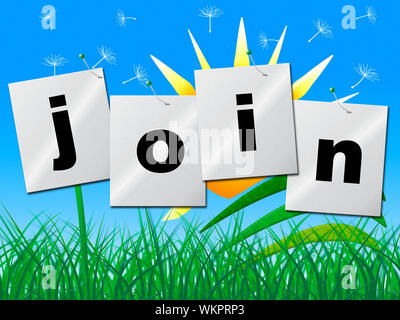 Join Register Indicating Sign Up And Subscribing Stock Photo - Alamy