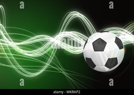 Football against curved laser light design in purple Stock Photo - Alamy