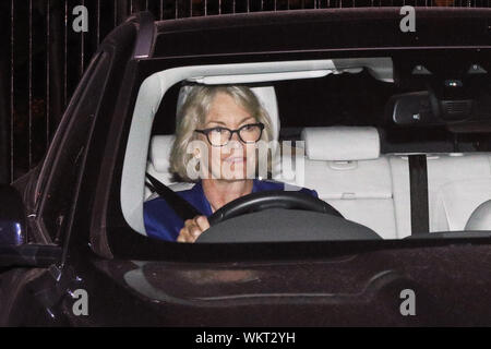 Conservative MP Margot James leaves the Houses of Parliament in ...