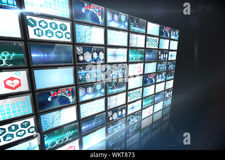 Digitally generated screen collage showing business images Stock Photo ...