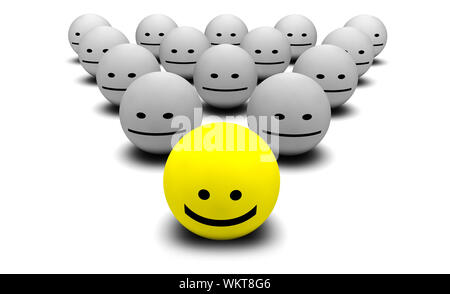 Shiny Happy People Smiling Faces in 3d Stock Photo - Alamy