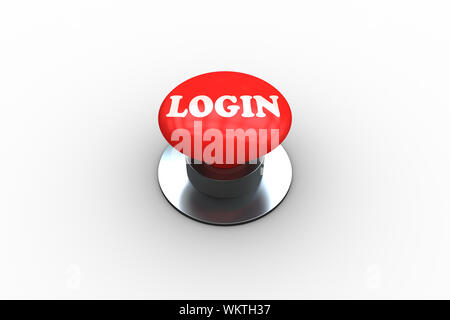 The word login on digitally generated red push button Stock Photo - Alamy