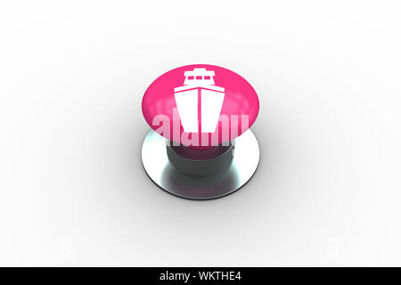 Composite image of ship graphic on button Stock Photo - Alamy