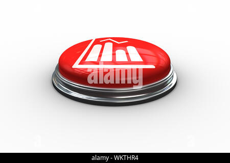 Composite image of bar chart graphic on button Stock Photo - Alamy