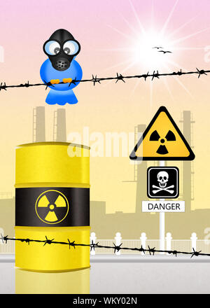 bird with gas mask Stock Photo - Alamy