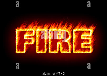 An image of the word hot in flames Stock Photo - Alamy