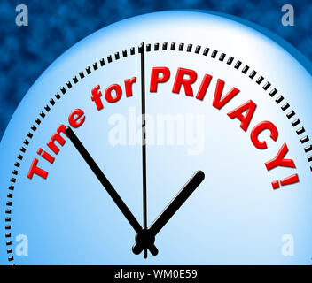 Time For Privacy Indicating At The Moment And Now Stock Photo - Alamy