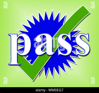 Pass Tick Meaning Checkmark Passed And Mark Stock Photo - Alamy