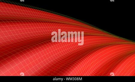 Red waving surface background - 3d rendering illustration Stock Photo ...