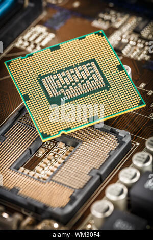 Modern processor and motherboard for a home computer Stock Photo - Alamy
