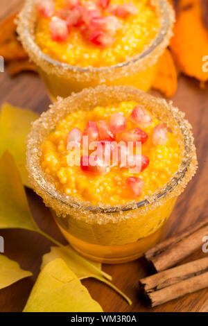 pumpkin pudding with tapioca pearls Stock Photo - Alamy