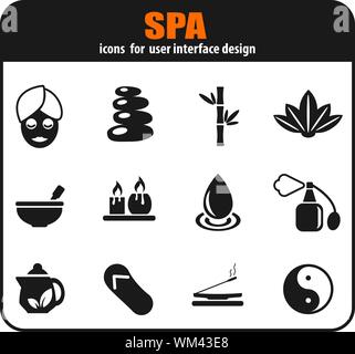 Spa Icon Set Stock Vector Image & Art - Alamy