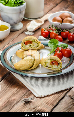 Homemade Italian Meat and Cheese Calzones with Sauce Stock Photo - Alamy