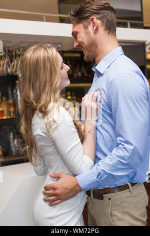 Cute couple slow dancing together Stock Photo - Alamy
