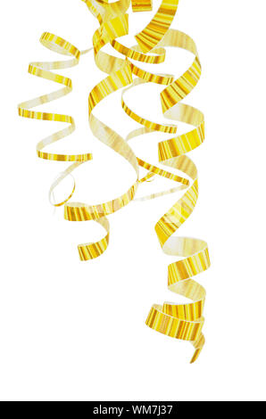 Striped Curly Hanging Party Streamer isolated on white background Stock ...