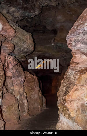 A Boxwork geological formation of rocks in Wind Cave National Park ...